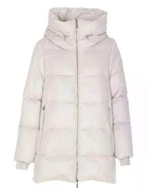 MOORER Padded-hooded Jacket - Neutrals