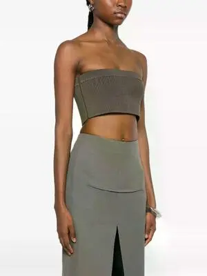 Rick Owens Fine-ribbed Cropped Top