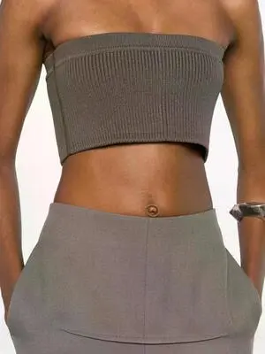 Rick Owens Fine-ribbed Cropped Top