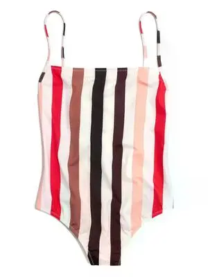 Solid & Striped The Chelsea Striped Swimsuit - White
