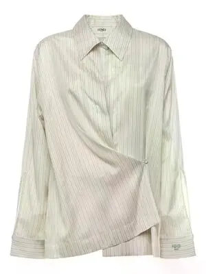 Fendi Striped Draped Shirt