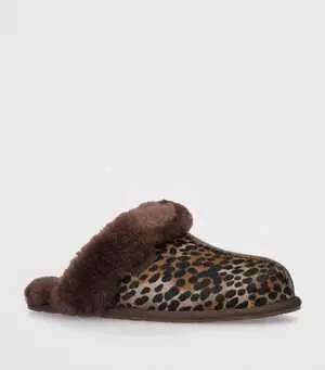 UGG Pony Hair Scuffette Caspian Slippers - Brown