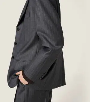 Miu Miu Wool Pinstripe Blazer