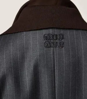 Miu Miu Wool Pinstripe Blazer