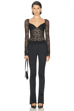 Blumarine Long Sleeve Top - Black