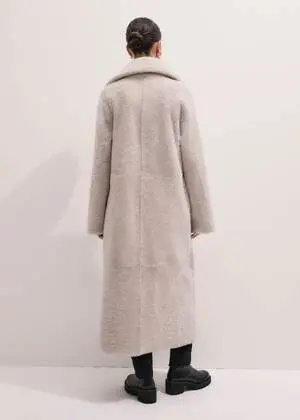 ME+EM Reversible Shearling Coat With Belt