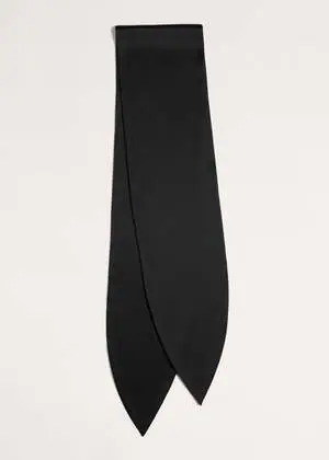 ME+EM Silk Satin Evening Scarf - Black