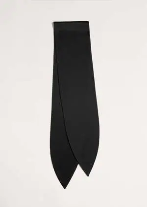 ME+EM Silk Satin Evening Scarf Black
