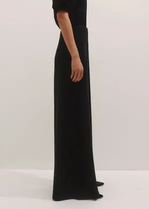 ME+EM Fluid Velour Palazzo - Black
