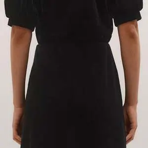 ME+EM Fluid Velour Palazzo - Black