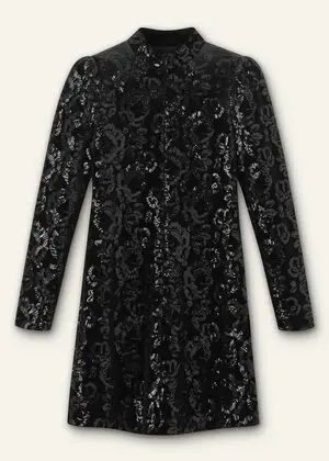 ME+EM Velour Sequin Mini Dress