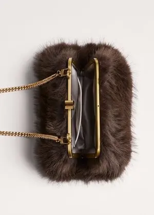 ME+EM Faux Fur Small Frame Bag