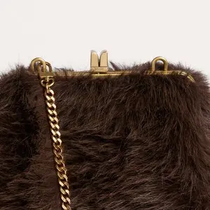 ME+EM Faux Fur Small Frame Bag