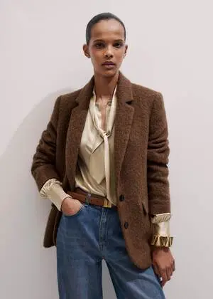 ME+EM Italian Wool-blend Brushed Blazer