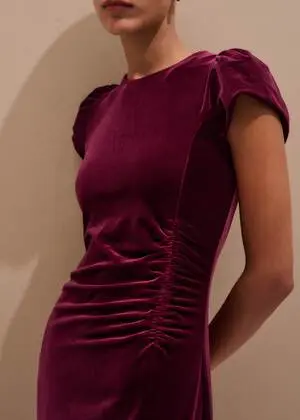 ME+EM Fluid Velour Draped Maxi Dress