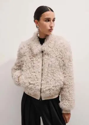 ME+EM Shearling Bomber Jacket