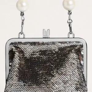 ME+EM Sequin Frame Bag
