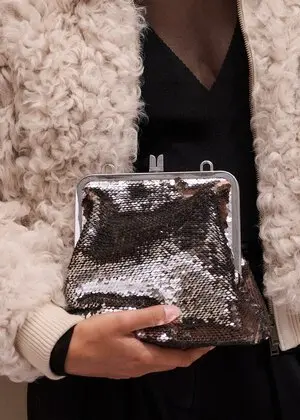 ME+EM Sequin Frame Bag