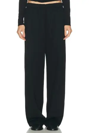 SKIMS Cotton Fleece Classic Straight Leg Pant - Onyx