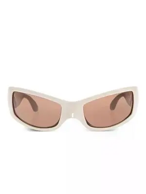 Balenciaga Rectangle Frame Sunglasses - Brown