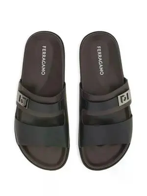 FERRAGAMO Hug Buckle Sandals - Black