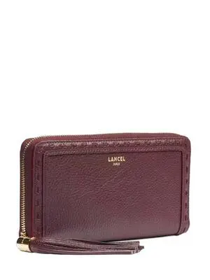 LANCEL Tassel Zip-around Wallet - Red