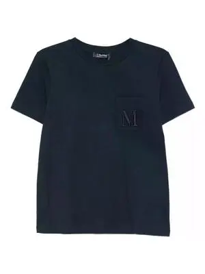 Max Mara Logo-embroidered T-shirt - Blue