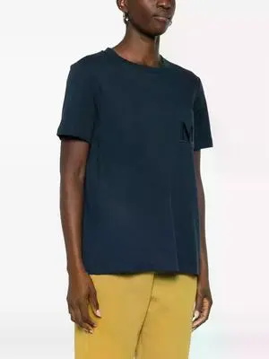 Max Mara Logo-embroidered T-shirt - Blue