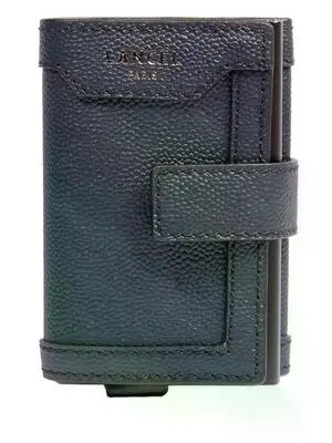 LANCEL Leather Flap Card Holder - Blue