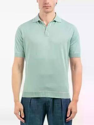 FILIPPO DE LAURENTIIS Piped Polo Shirt - Green