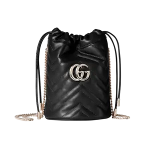 Gucci Gg Marmont Small Bucket Bag - Black
