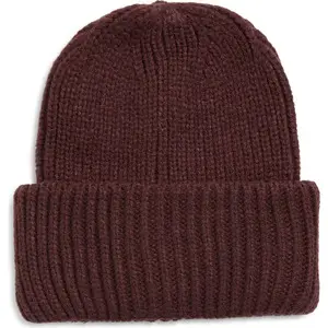 Treasure & Bond Classic Knit Cuffed Beanie - Burgundy Fudge