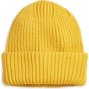 Treasure & Bond Classic Knit Cuffed Beanie - Yellow Gold