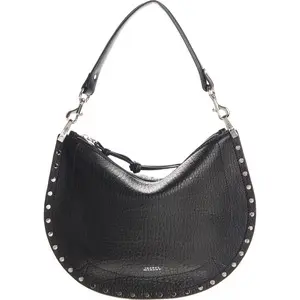 Isabel Marant Oskan Soft Leather Shoulder Bag - Black/silver