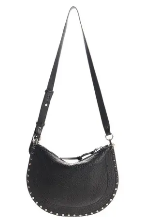 Isabel Marant Oskan Soft Leather Shoulder Bag - Black/silver