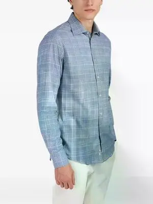 Paul & Shark Checkered Cotton Shirt - Blue