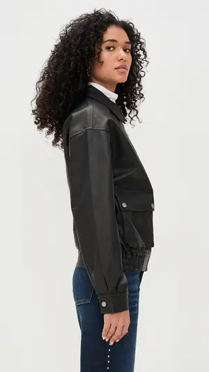 BAILEY ROSE Utility Faux Leather Coat
