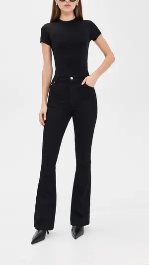 ALIGNE Mid-rise Slim Flare Jeans