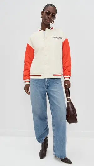 Terez Colorblock Bomber Jacket
