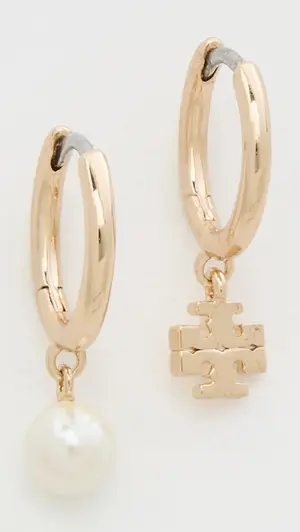 Tory Burch Mismatched Moondance Huggie Earrings