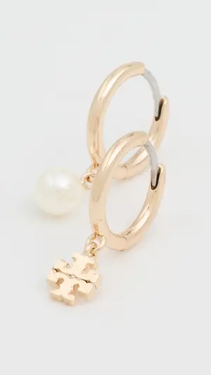 Tory Burch Mismatched Moondance Huggie Earrings