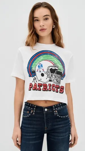 Junk Food Patriots Graphic Crop Tee