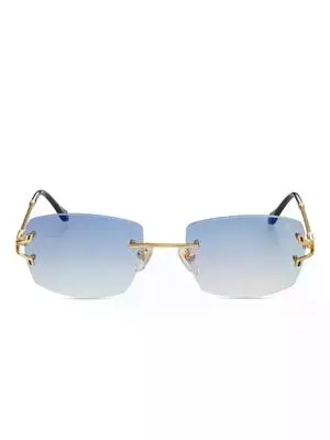 VINTAGE FRAMES COMPANY Bal Harbour Rimless Sunglasses - Gold