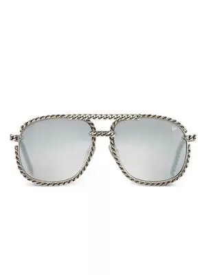 VINTAGE FRAMES COMPANY Snatch Full Cuban Edition Sunglasses - Silver