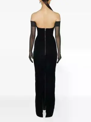 MUGLER Off-shoulder Maxi Dress