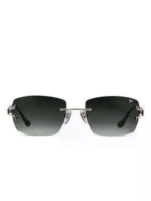 VINTAGE FRAMES COMPANY Bal Harbour Rimless Drill Mount Sunglasses - Grey