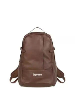 Supreme Leather Backpack - Brown