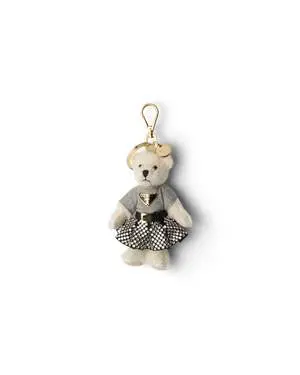 Prada Teddy Keychain Charm - White