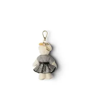 Prada Teddy Keychain Charm - White
