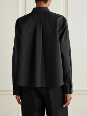 Sacai Sequin-embellished Wool Shirt